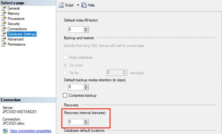 Indirect Checkpoints mit SQL Server - SQL-Select.de